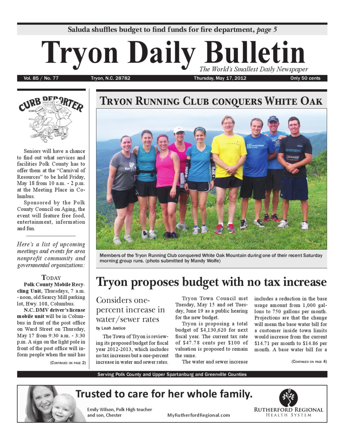 05-17-12 Daily Bulletin by Tryon Daily Bulletin - Issuu