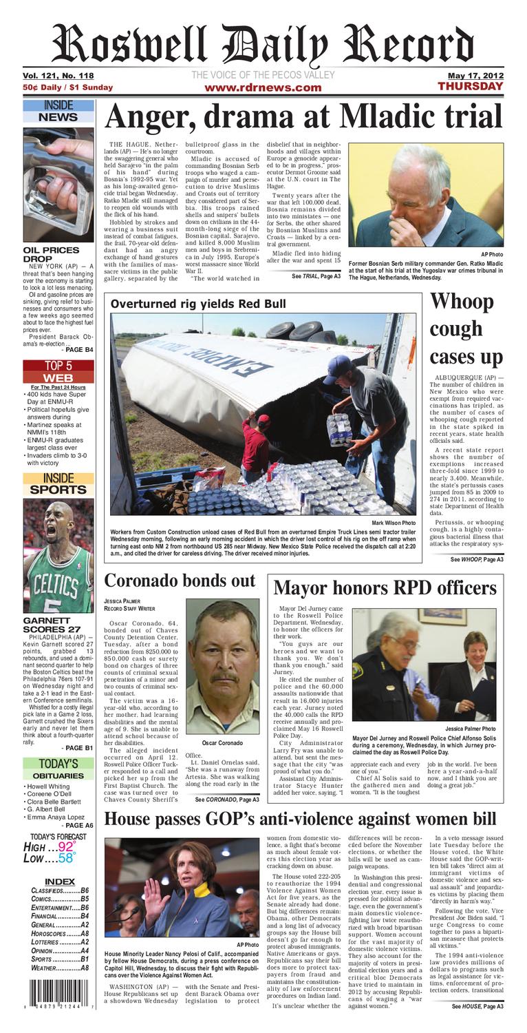 05-17-12 rdr news by Roswell Daily Record - Issuu
