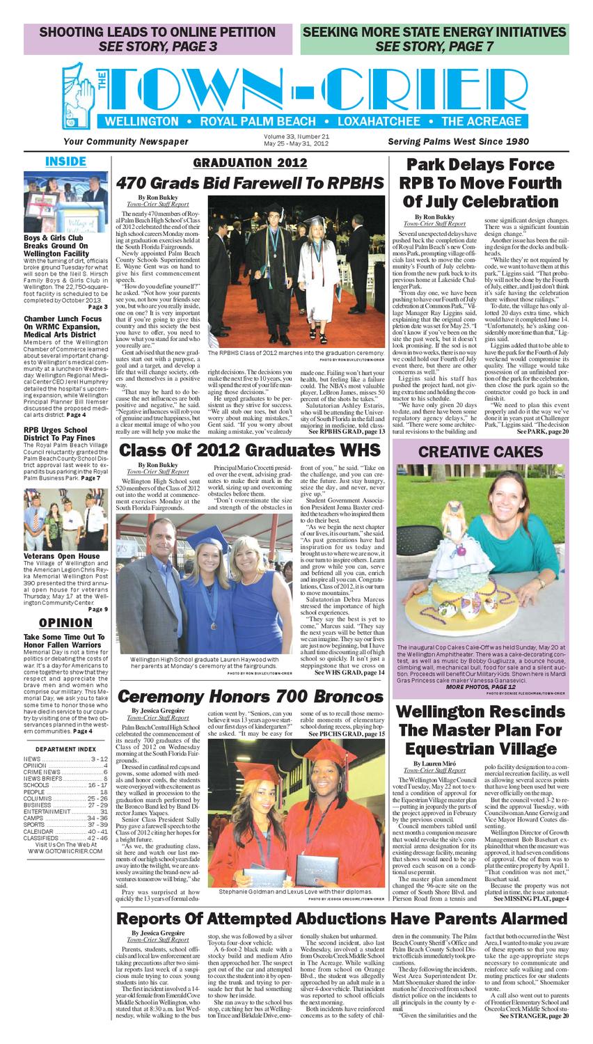 Town-Crier Newspaper May 25, 2012 by Wellington The Magazine LLC - Issuu