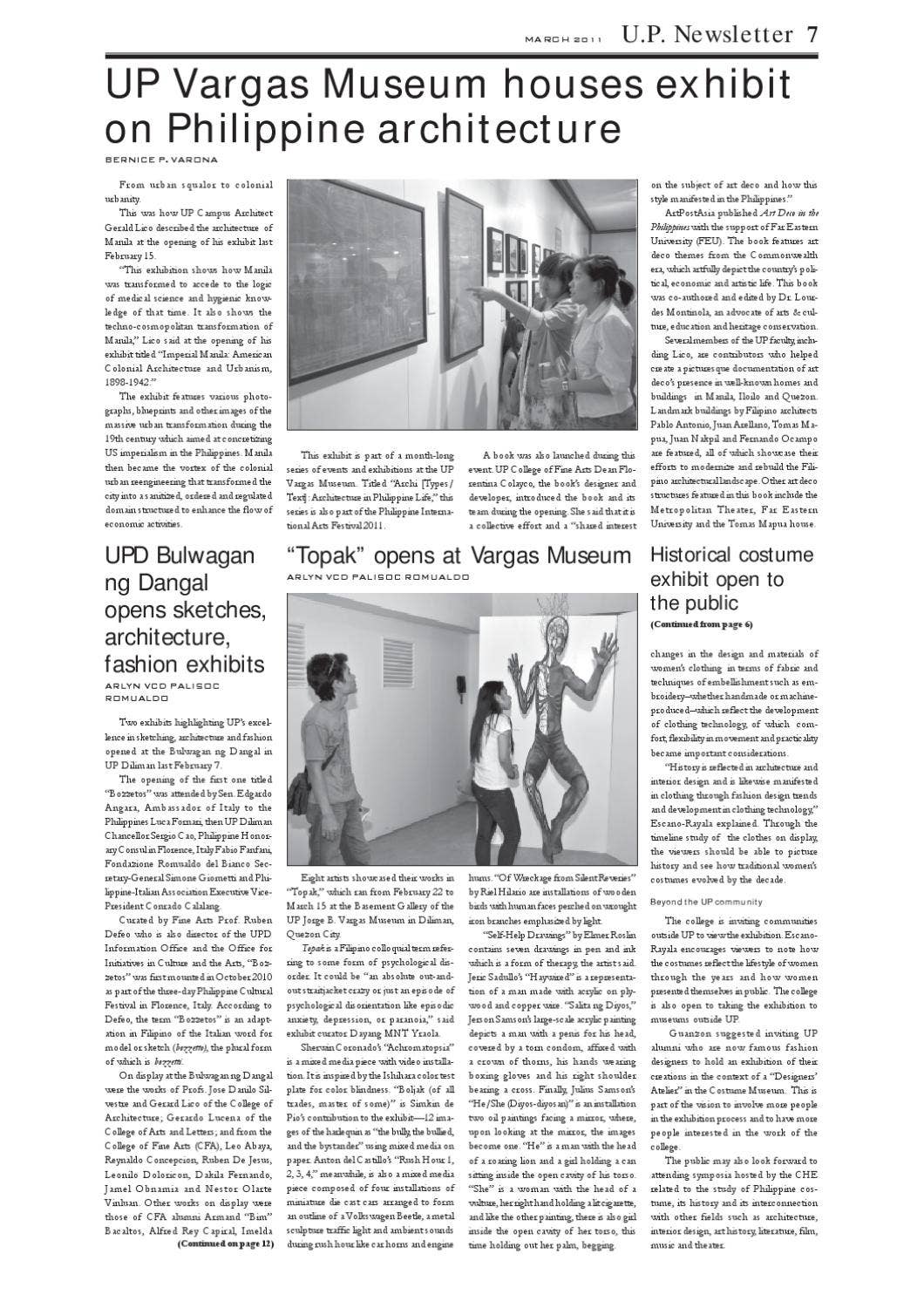 UP Newsletter March 2011 by University of the Philippines - Issuu