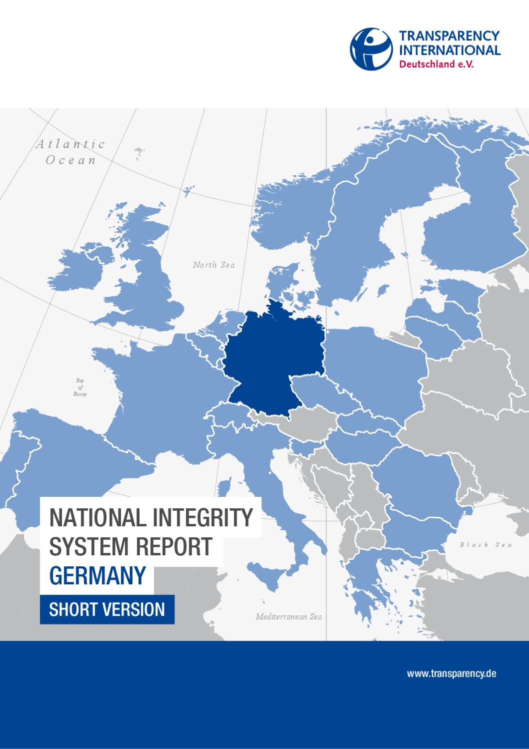 Germany National Integrity System Assessment 2012 Executive Summary ...