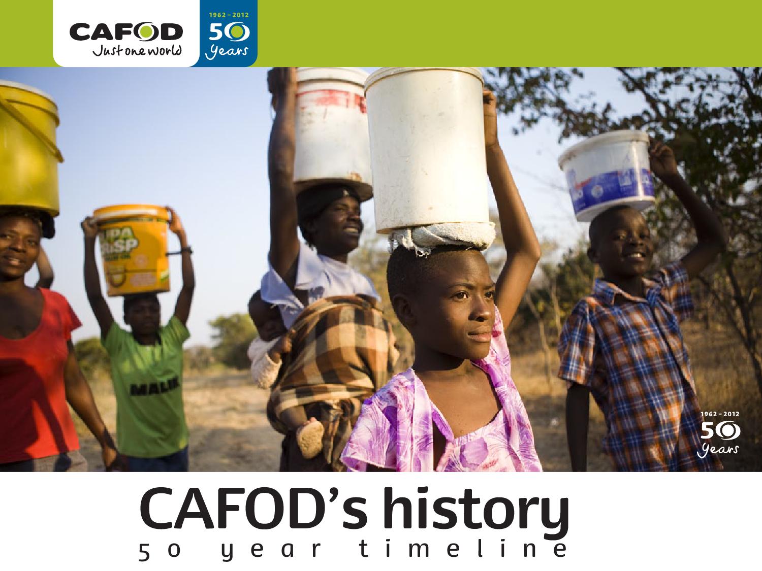 CAFOD 50 years timeline by CAFOD - Issuu