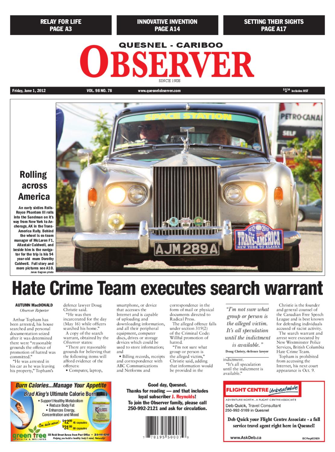 Quesnel Cariboo Observer, June 01, 2012 by Black Press Media Group - Issuu