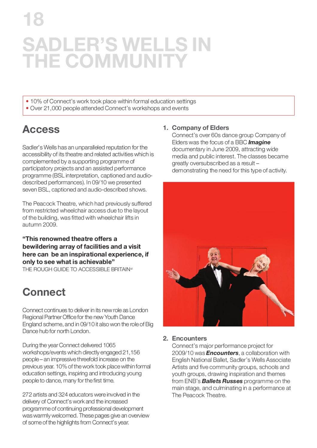 Sadler's Wells Annual Report 2009/2010 by Sadler's Wells - Issuu