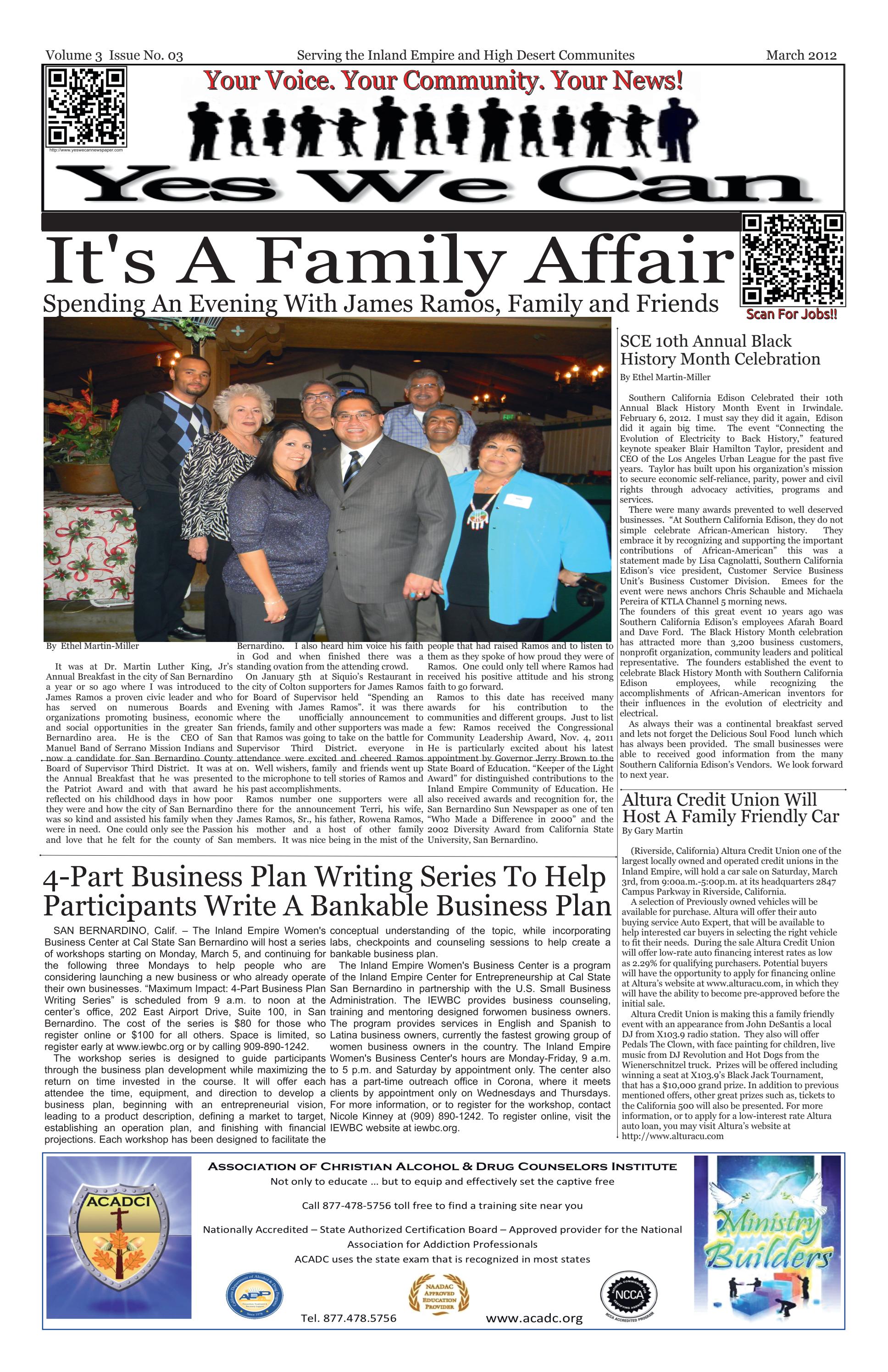 March 2012 issue of Yes We Can Newspaper by Yes We Can Newspaper - Issuu