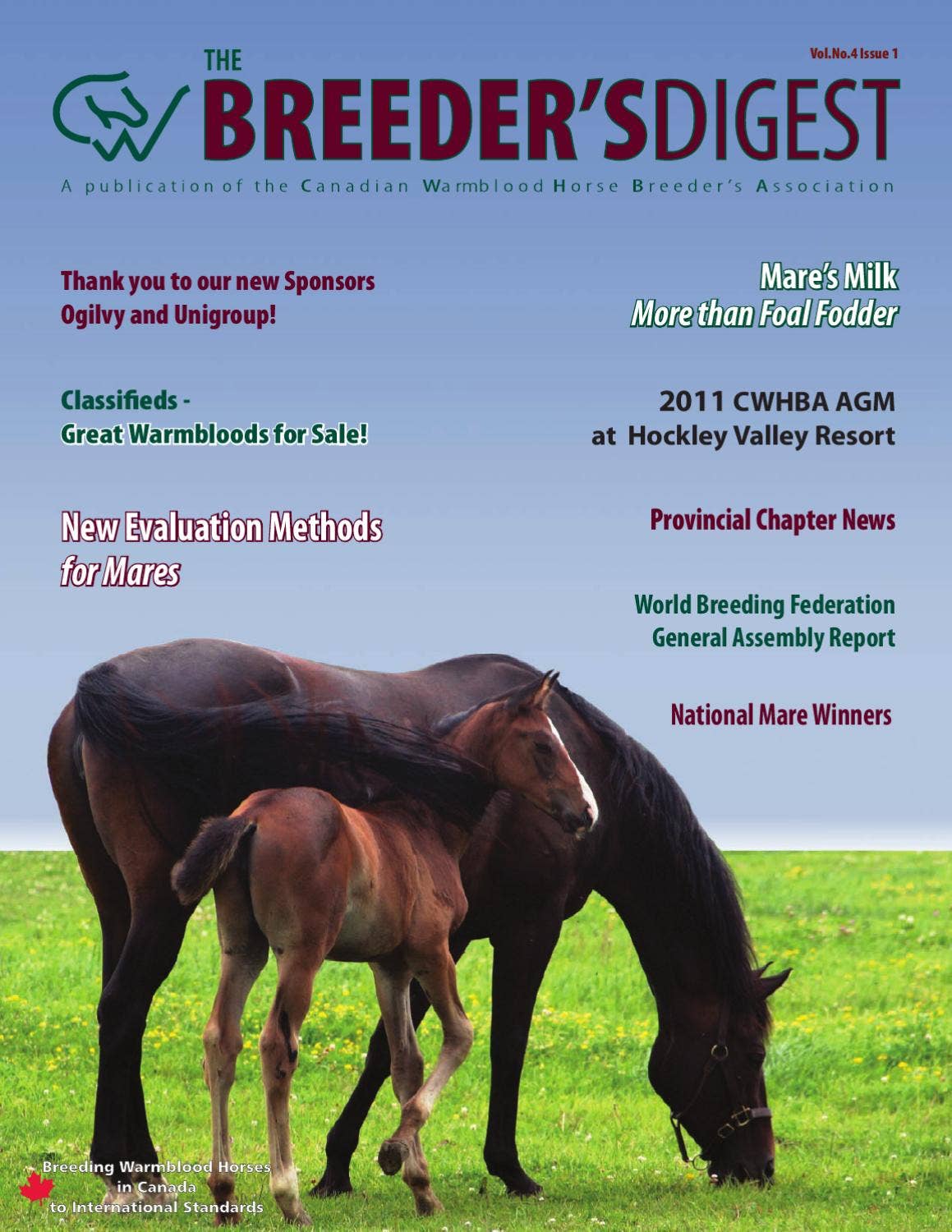 2012 Breeder's Digest - Spring by Canadian Warmblood Horse Breeders ...