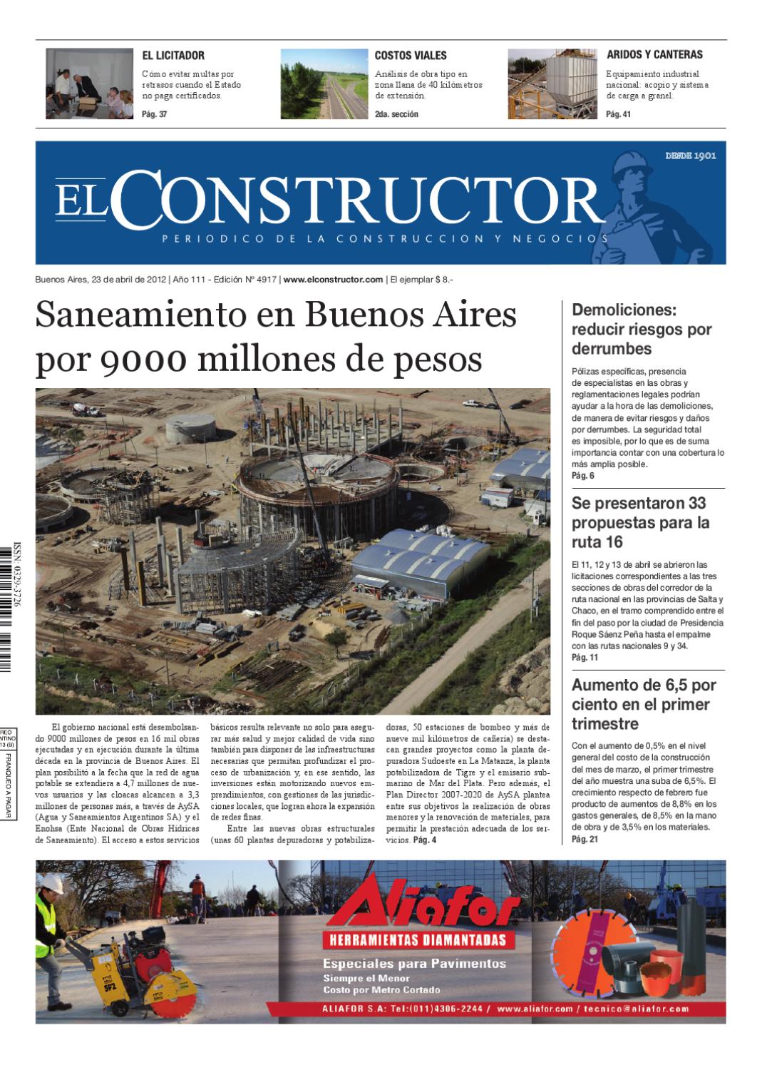 EL CONSTRUCTOR - 23/04/2012 - Año 111 - Nº 4917 by ELCO Editores - Issuu