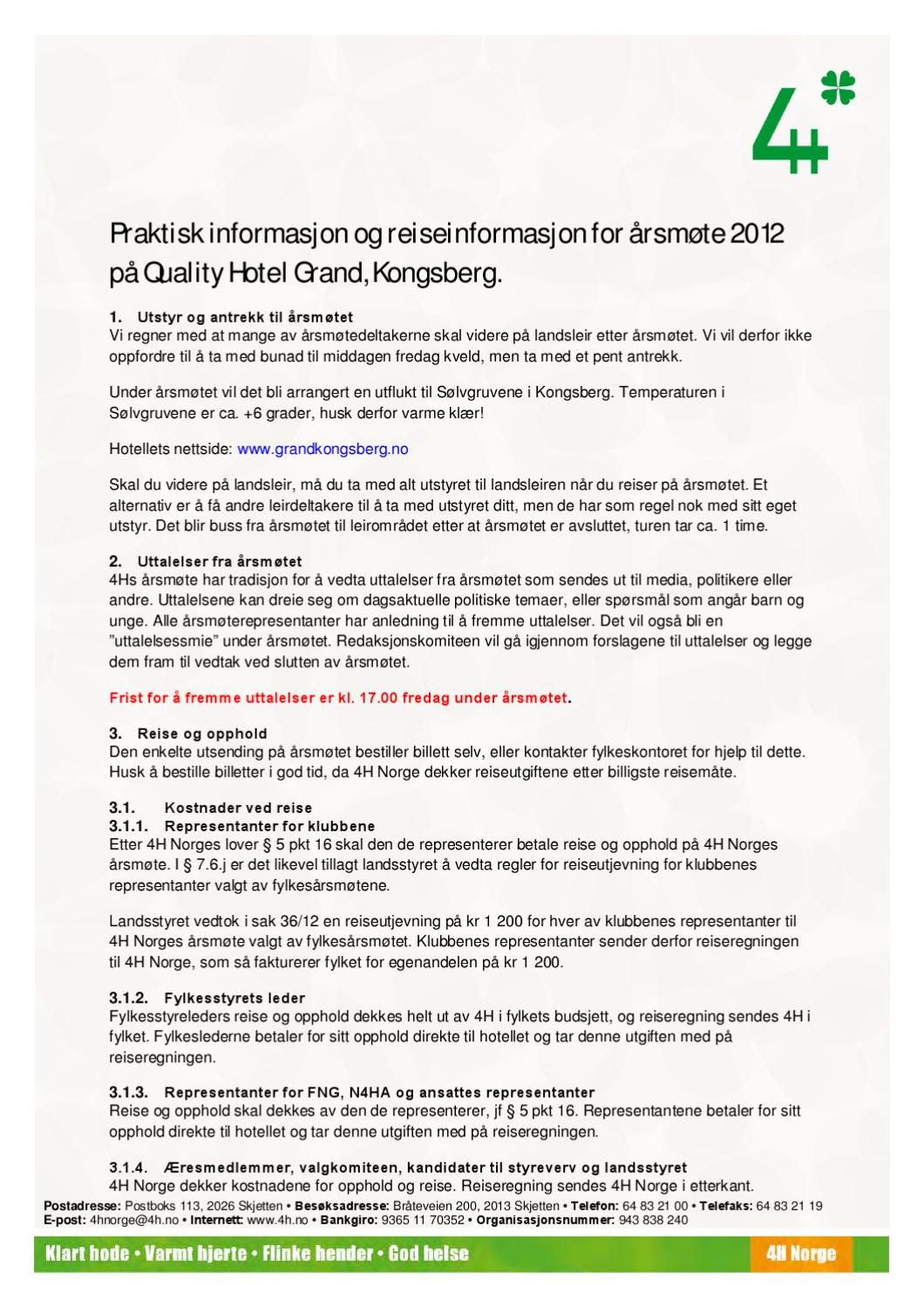 Årsmøtepapirer 2012 by 4H Norge - Issuu