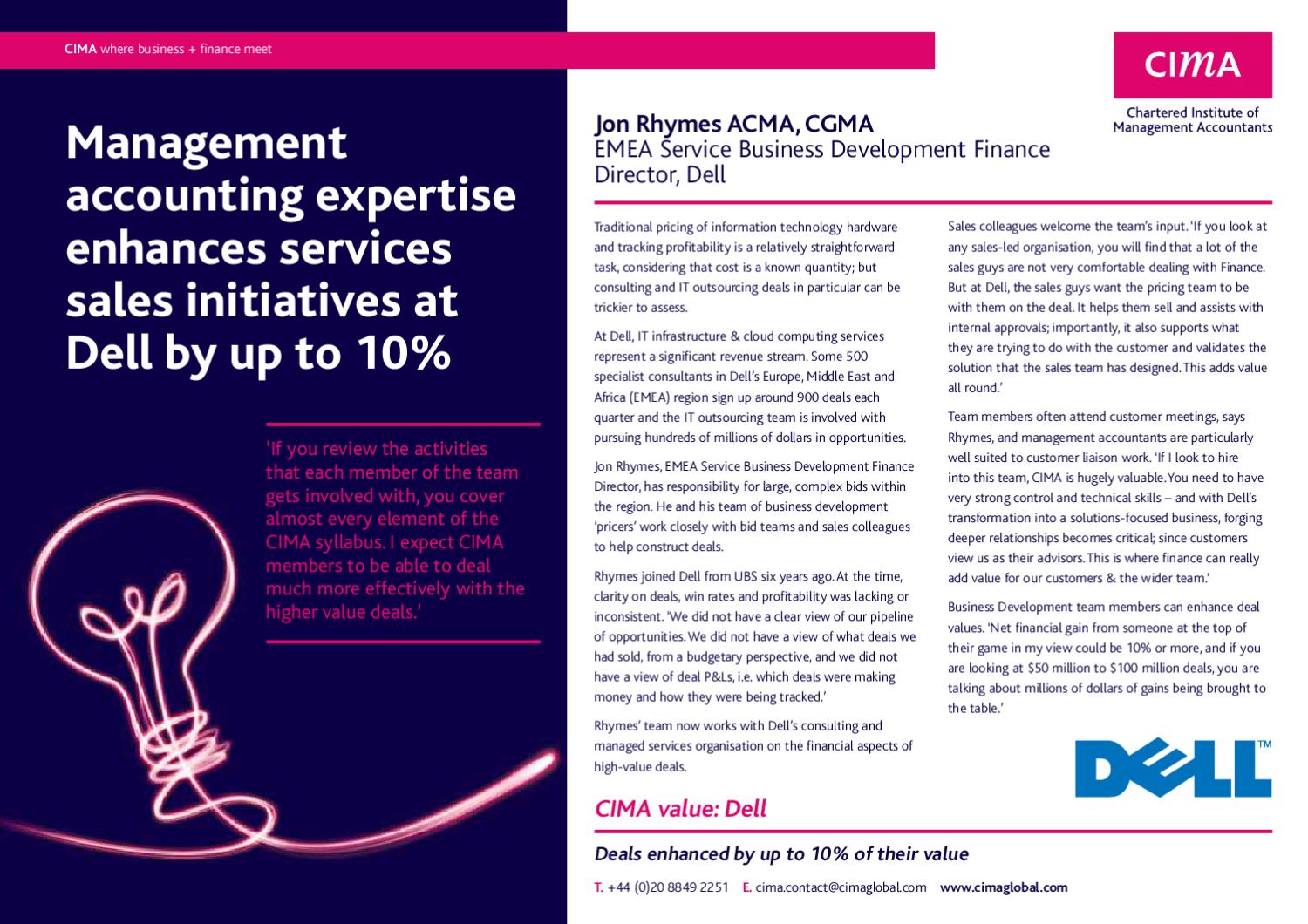 Dell case study by Chartered Institute of Management Accountants - Issuu