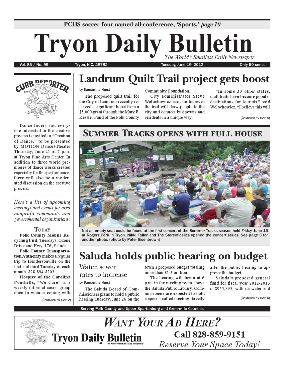 6-19-12 Bulletin by Tryon Daily Bulletin - Issuu
