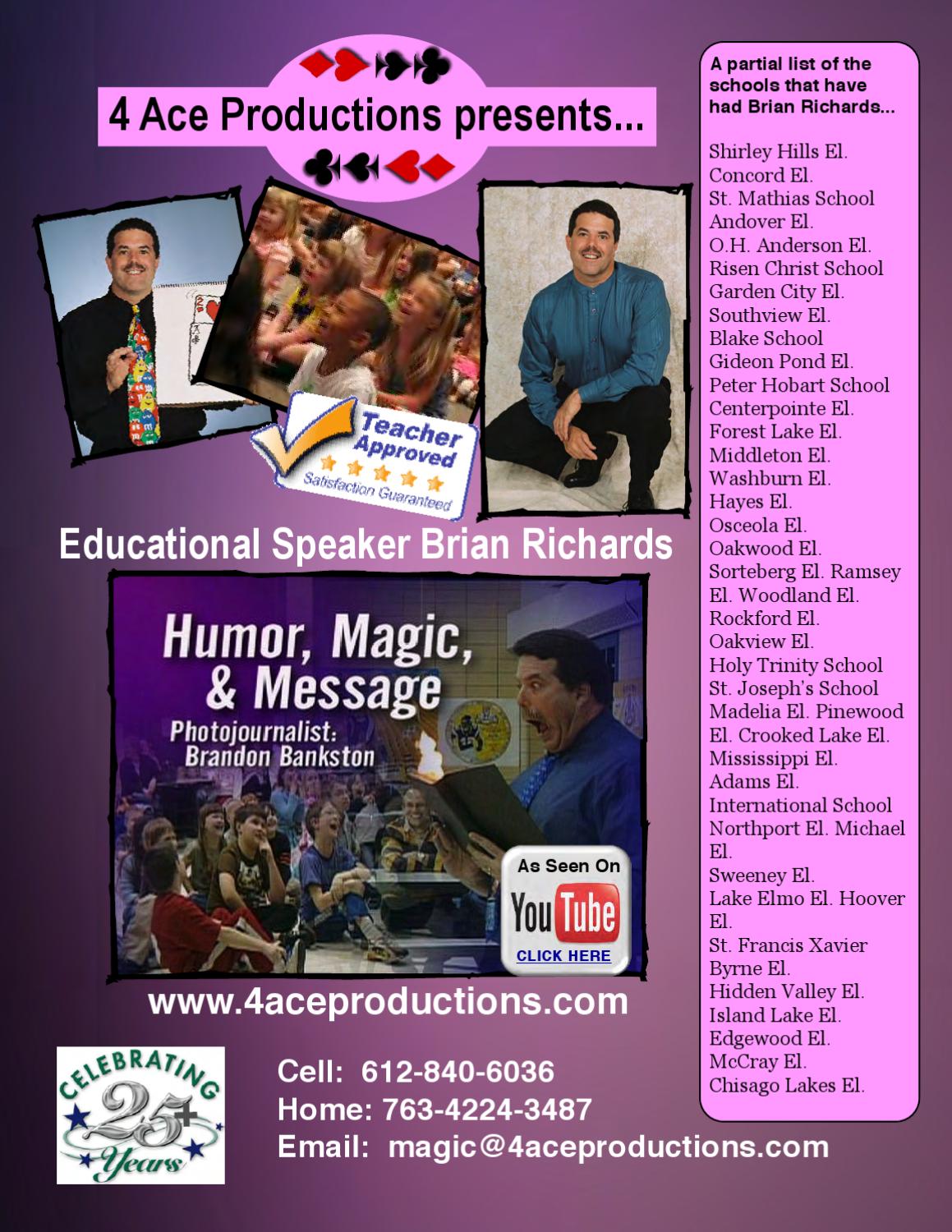 BRIAN RICHARDS, EDUCATIONAL SPEAKER by Adventure Partners LLC - Issuu