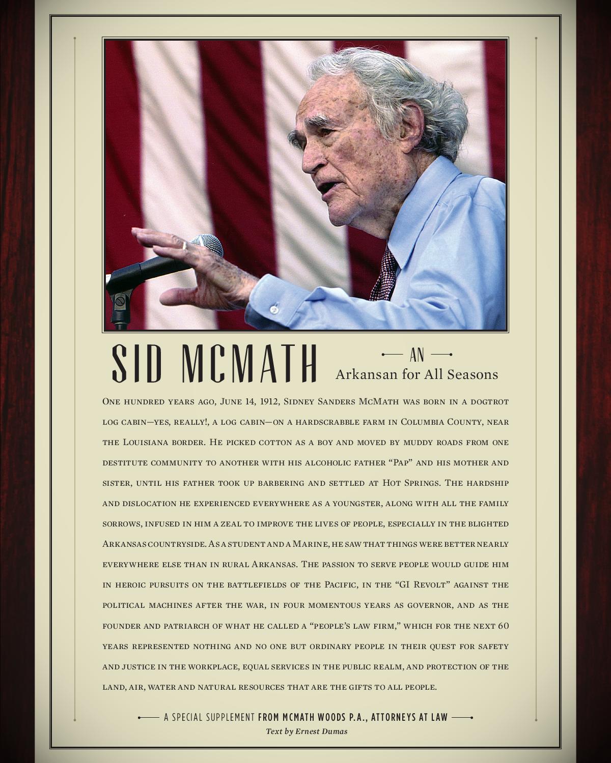Sid McMath - An Arkansan for All Seasons by Arkansas Times - Issuu