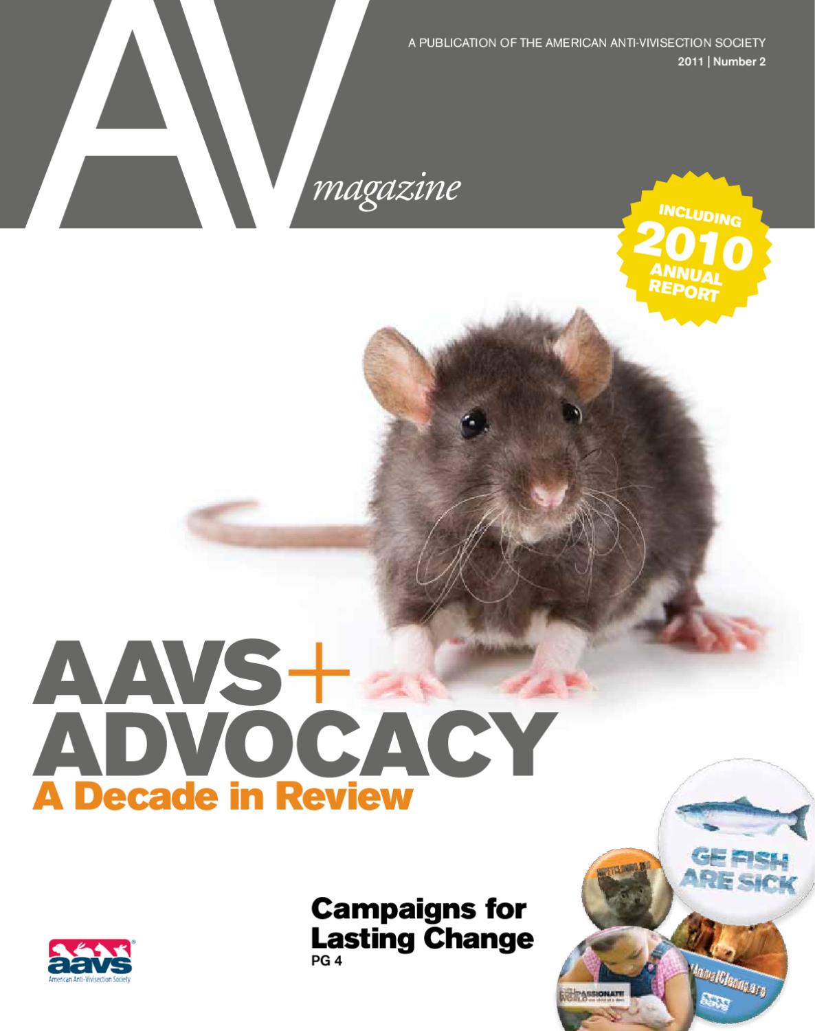 AV Magazine Issue 2 2011 by American Anti-Vivisection Society - Issuu