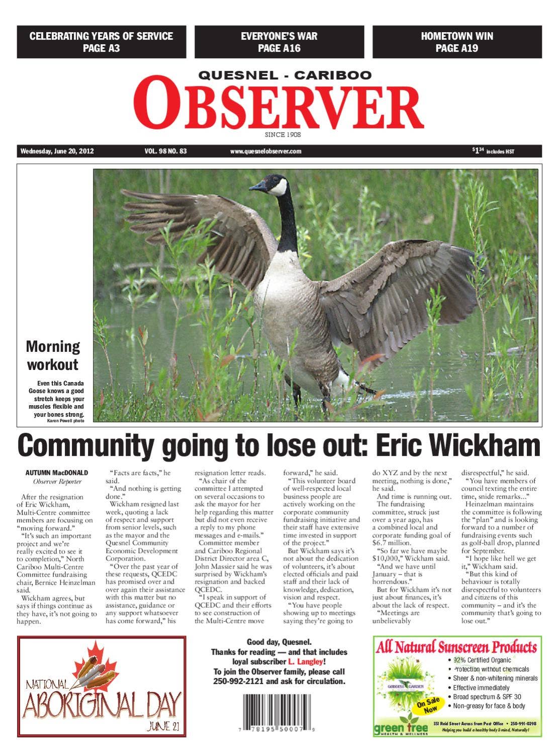 Quesnel Cariboo Observer, June 20, 2012 by Black Press Media Group - Issuu