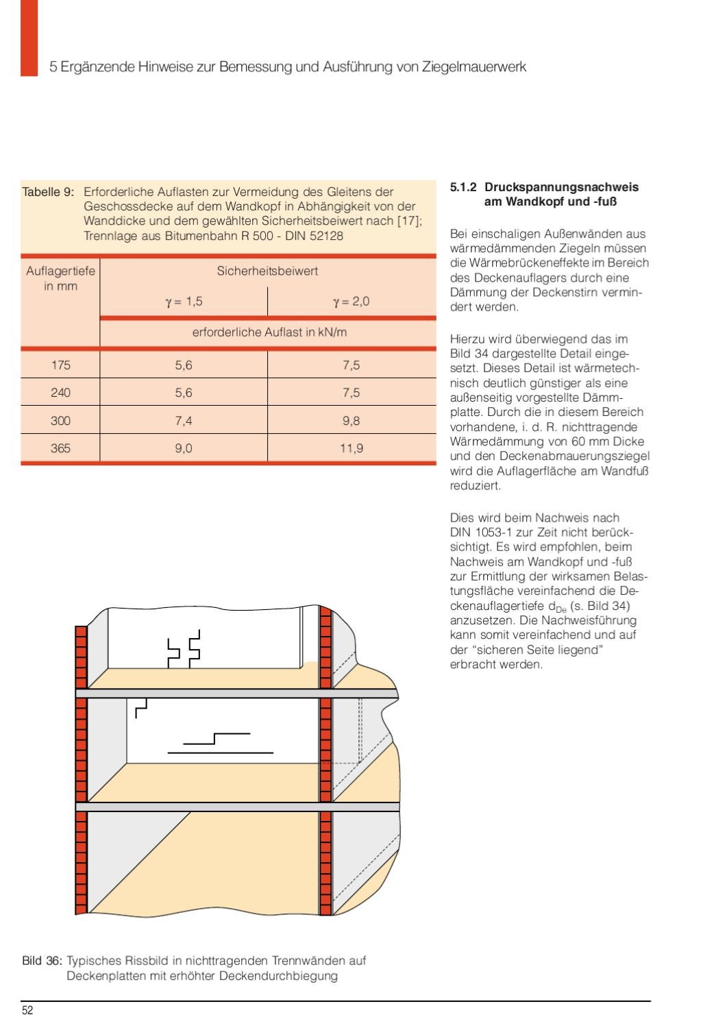 Bemessung von Ziegelmauerwerk - Fachbuch zur Bemessung nach DIN 1053-1 by Wienerberger AG - Issuu