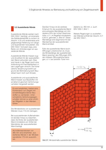 Bemessung von Ziegelmauerwerk - Fachbuch zur Bemessung nach DIN 1053-1 by Wienerberger AG - Issuu