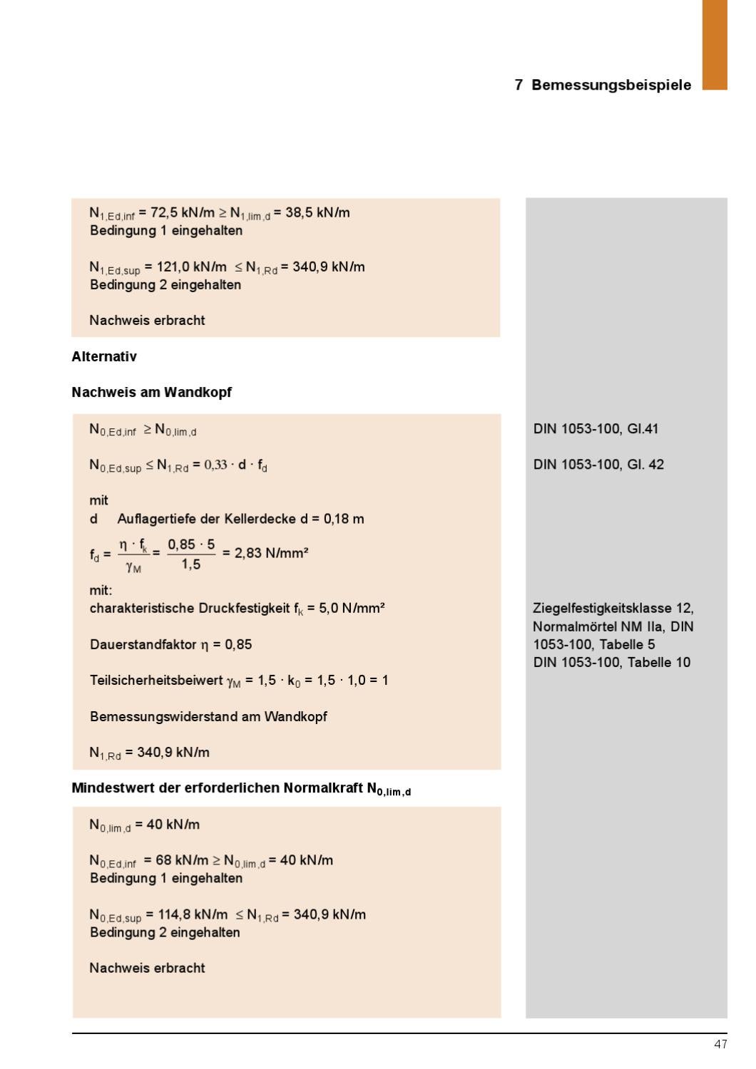 Bemessung nach DIN 1053-100 Kurzbroschüre by Wienerberger AG - Issuu