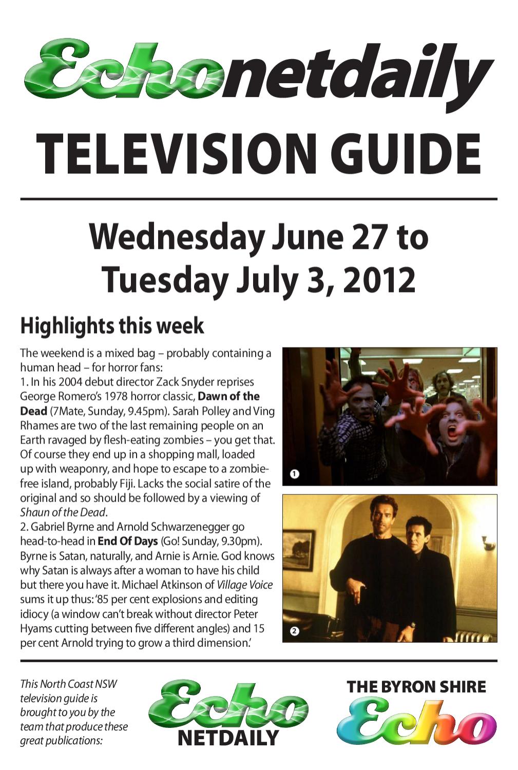 Echonetdaily TV Guide – June 27–July 3, 2012 by Echo Publications - Issuu