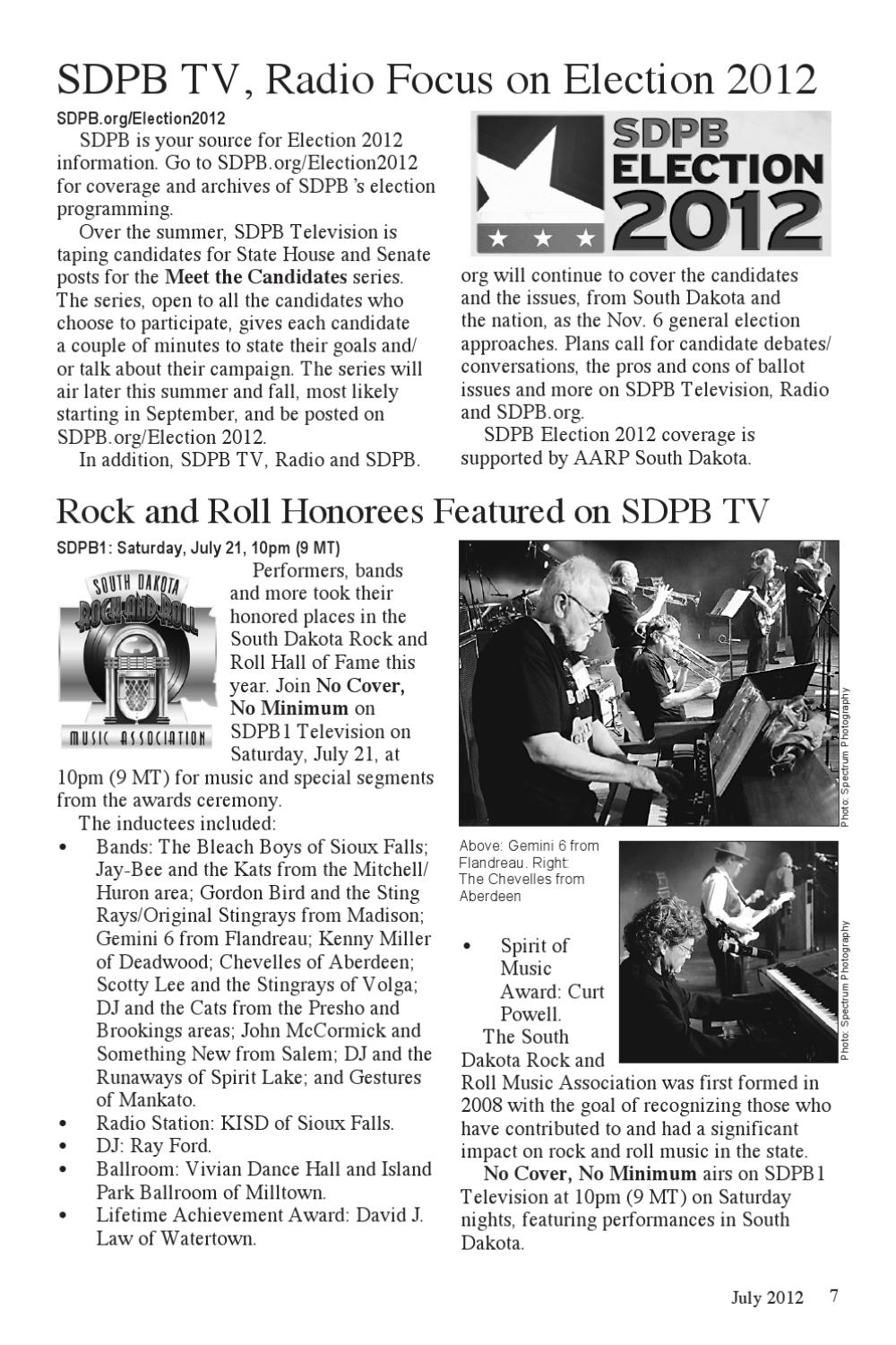 July 2012 SDPB Magazine by South Dakota Public Broadcasting - Issuu
