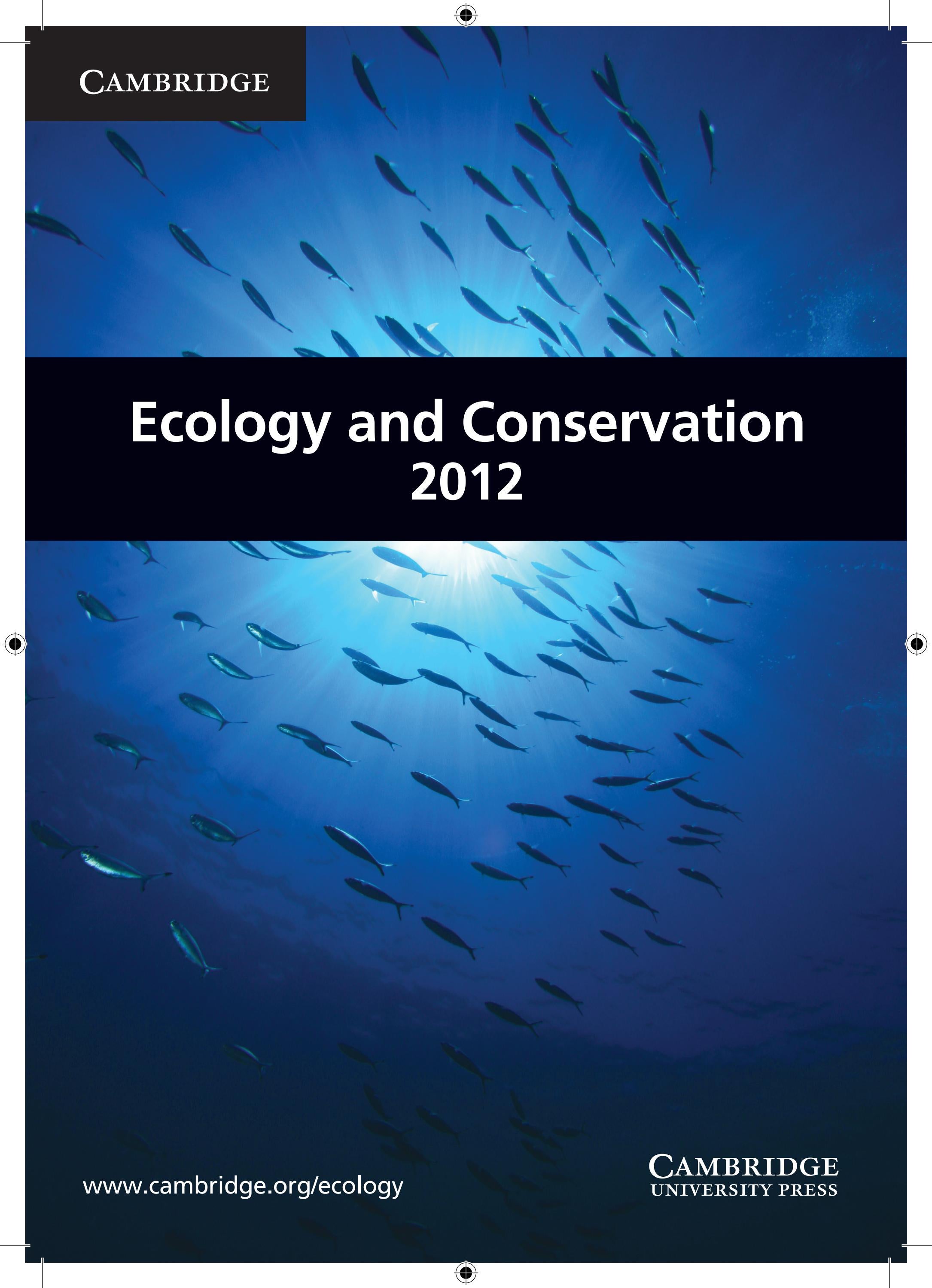 Ecology and Conservation 2012 by Cambridge University Press - Issuu