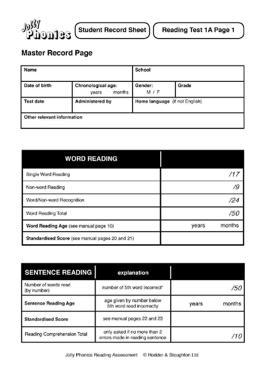 Jolly Phonics Reading Assessment US PRINT by Jolly Learning Ltd - Issuu