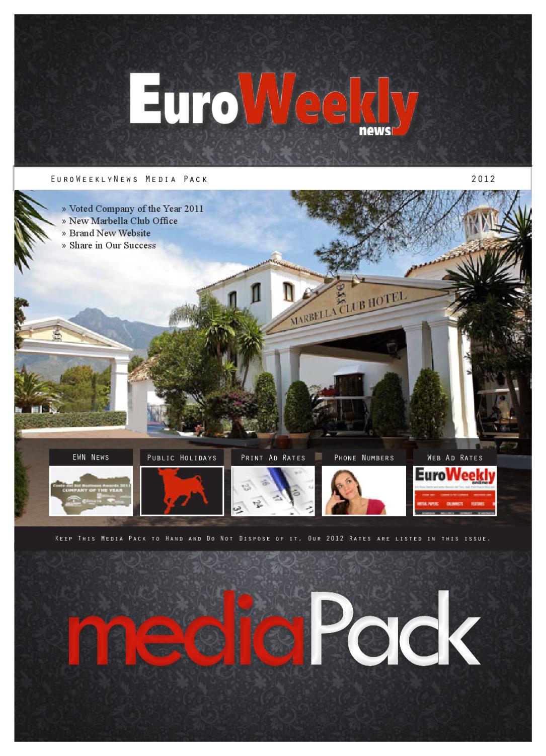 Euro Weekly News Media Pack 2012 English by Euro Weekly News Media S.A ...