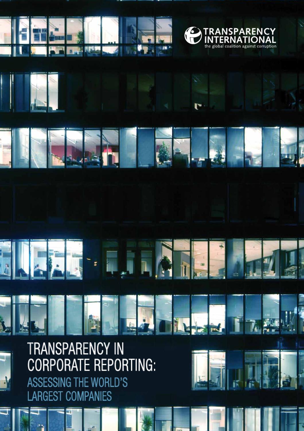 Transparency in corporate reporting: Assessing the world's largest ...
