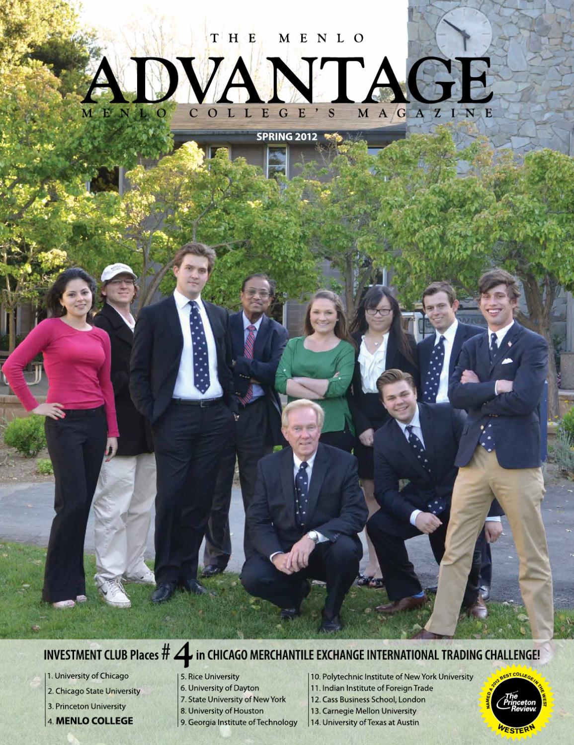 Menlo Advantage - Spring 2012 by Menlo College - Issuu