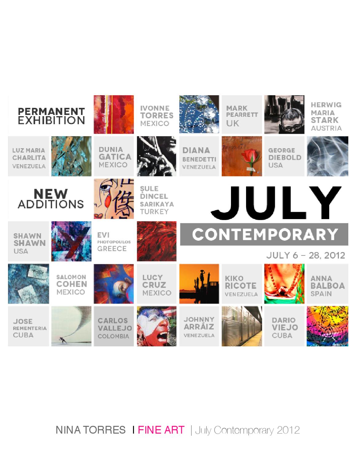 July Contemporary Group Exhibition by Nina Torres - Issuu