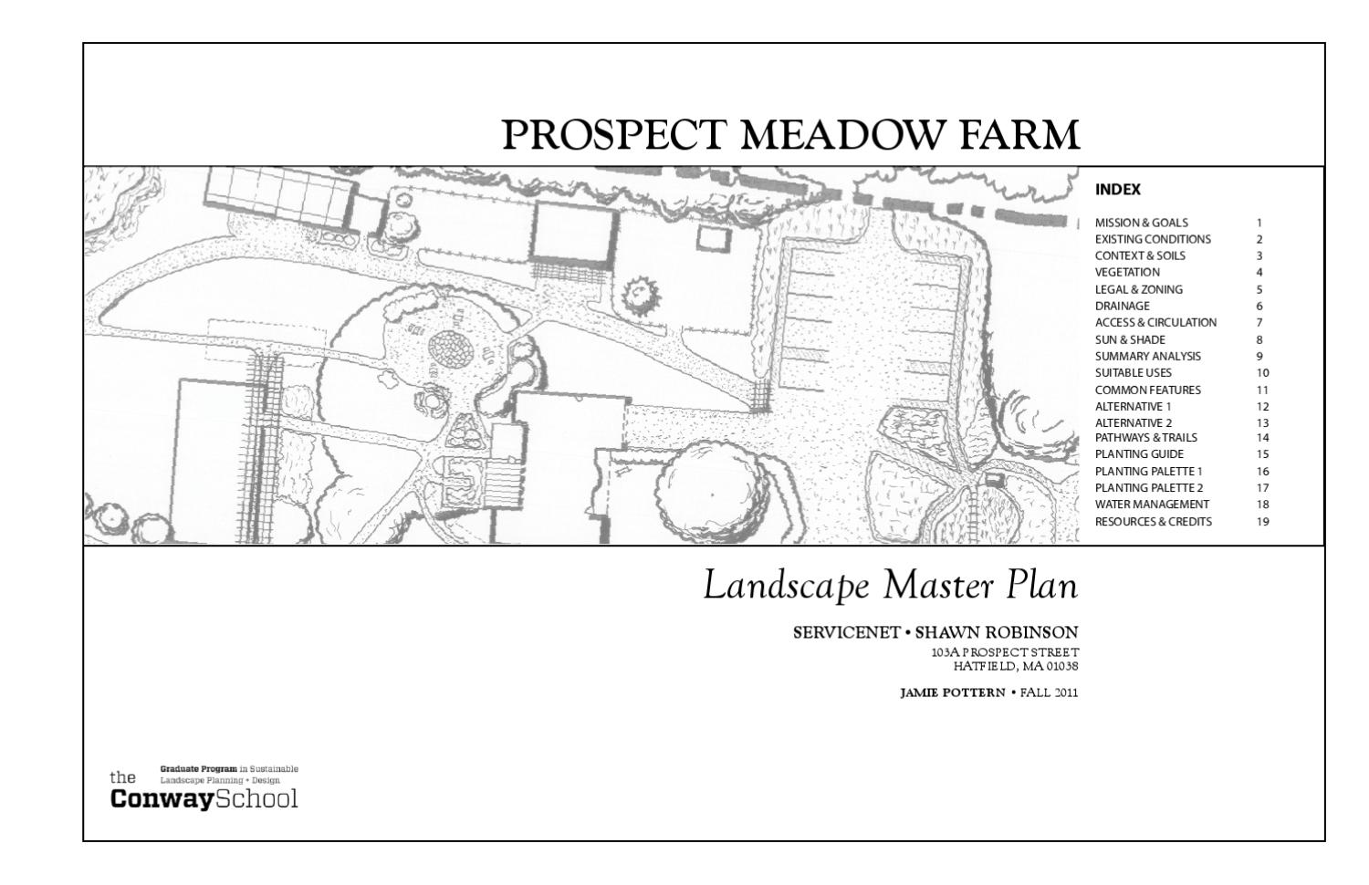 Prospect Meadow Farm Master Plan by The Conway School - Issuu