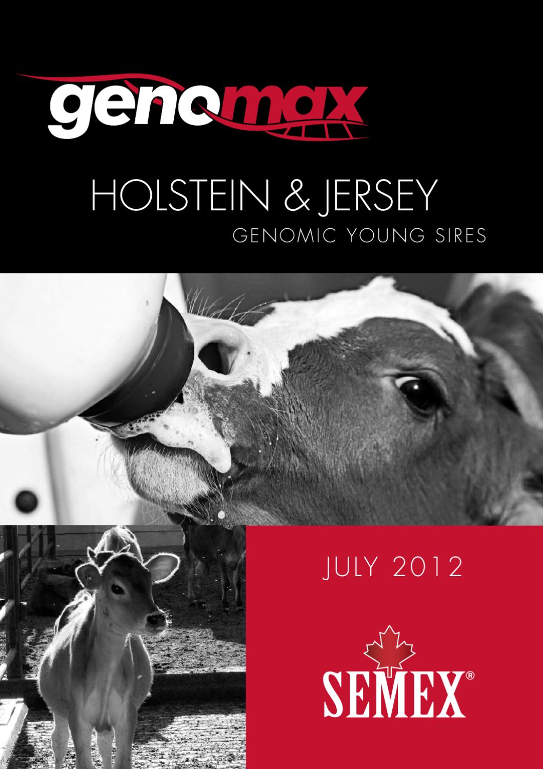 Australia - Holstein & Jersey Genomax Catalogue July 2012 by Semex - Issuu