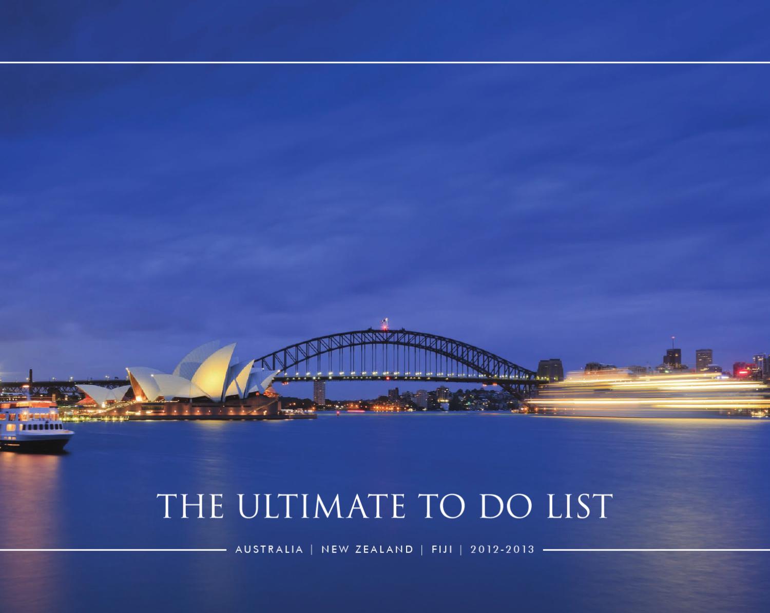 ATS Pacific - The Ultimate To Do List - Australia, New Zealand and Fiji ...