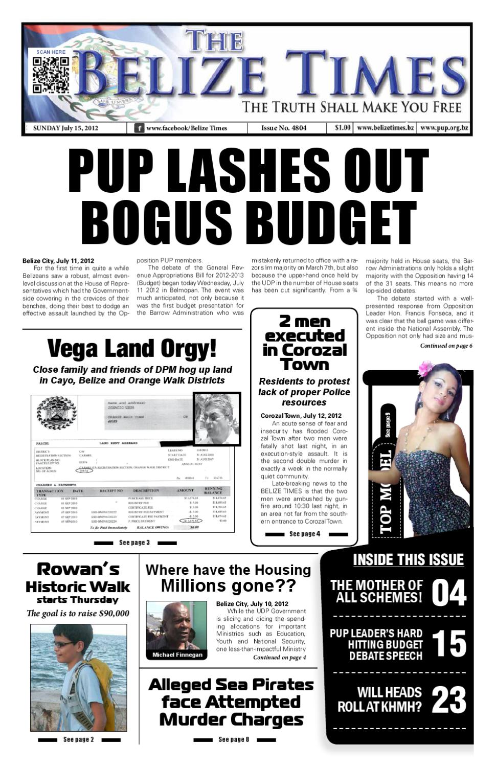 Belize Times July 15, 2012 by Belize Times Press - Issuu