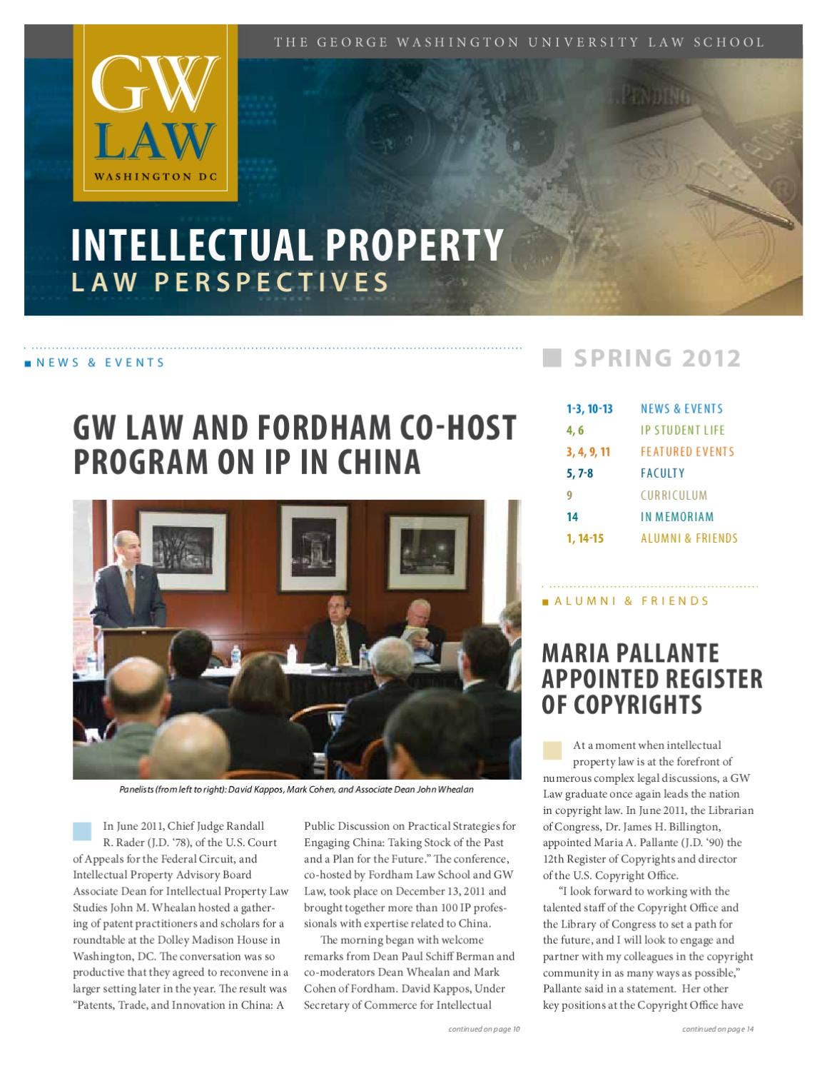 Intellectual Property Newsletter, Spring 2012 by The George Washington ...