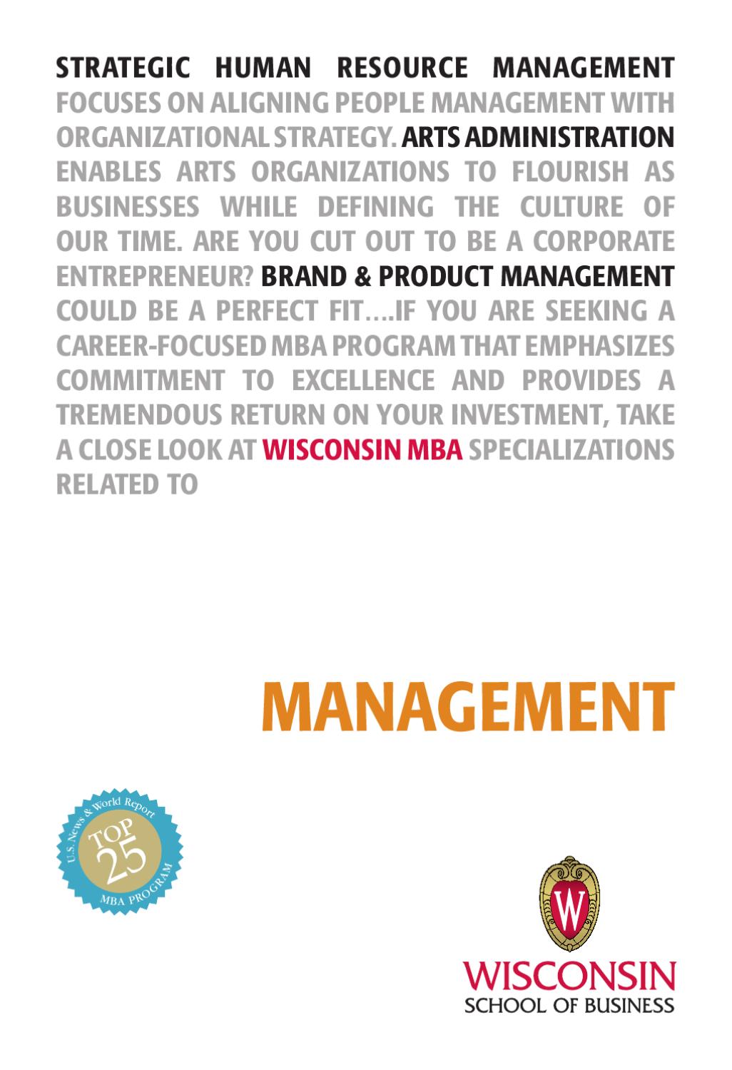 UW-Madison School of Business Management MBA by University of Wisconsin ...