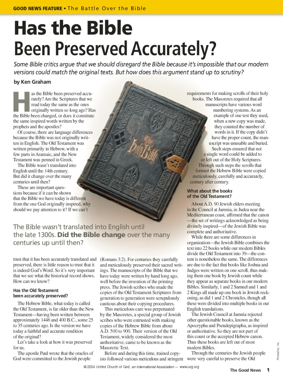 Has The Bible Been Preserved Accurately by Charles Bernal - Issuu