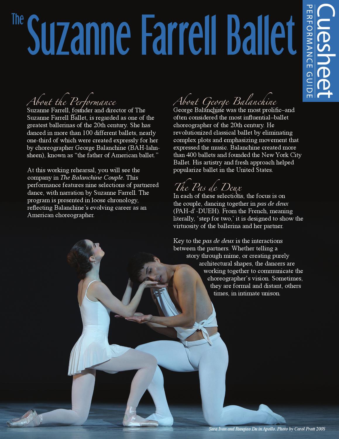 The Suzanne Farrell Ballet | The Balanchine Couple by Kennedy Center ...