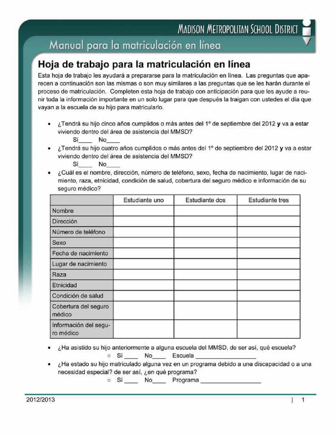 Manual de Inscripción MMSD by Madison Metropolitan School District - Issuu