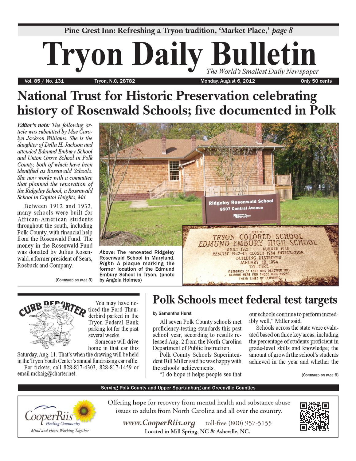 08-06-12 Daily Bulletin by Tryon Daily Bulletin - Issuu