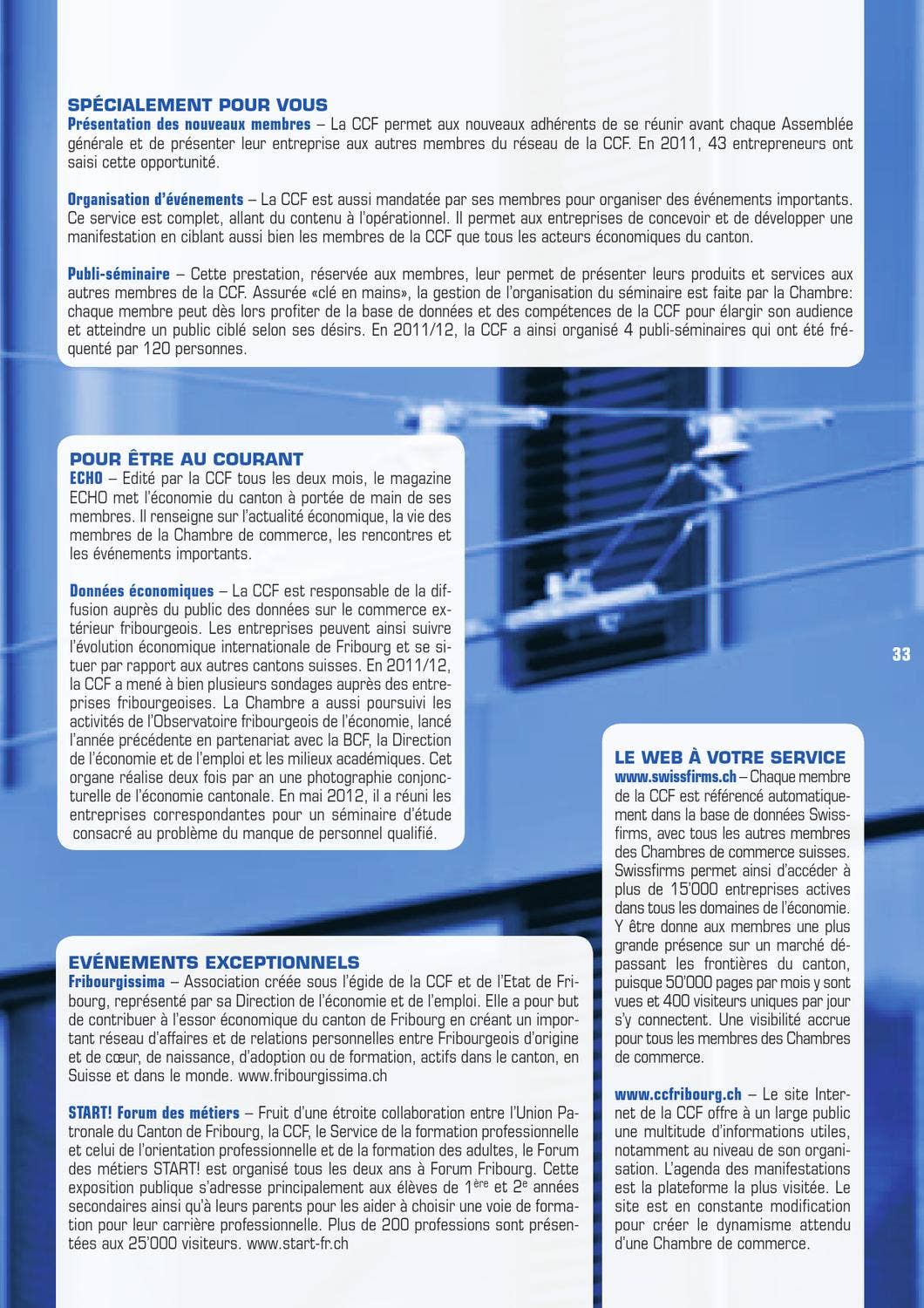 Rapport d'activités CCF 2011-2012 by Chambre de commerce et d'industrie ...