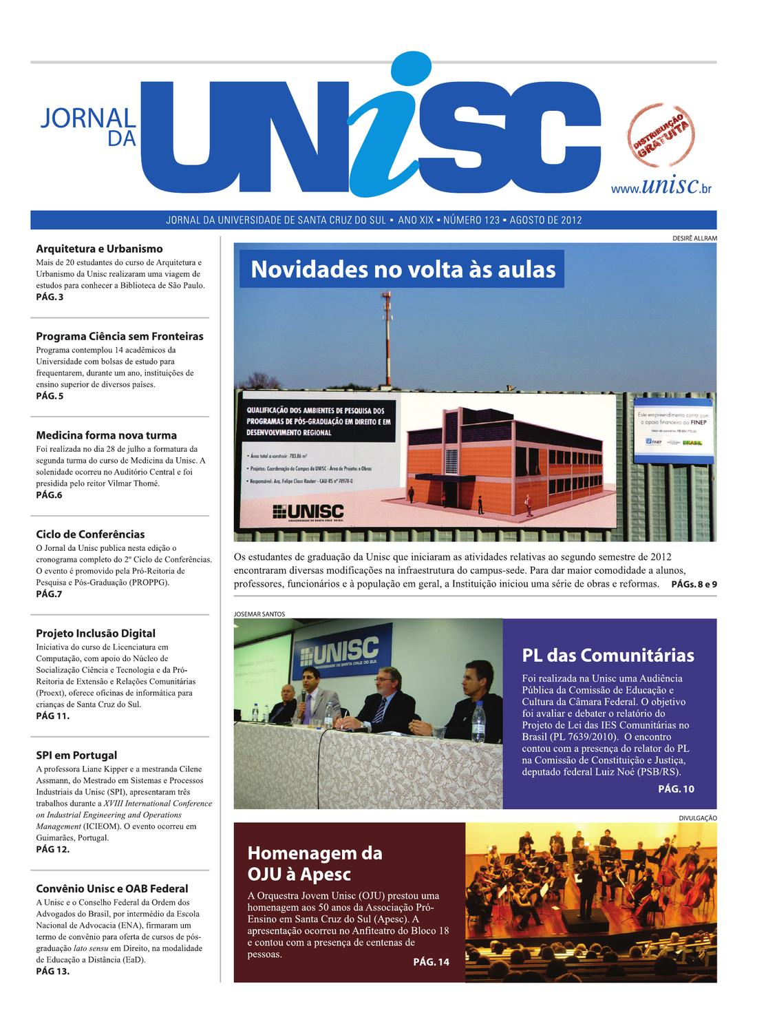 Jornal da Unisc 123 by UNISC Santa Cruz do Sul - Issuu