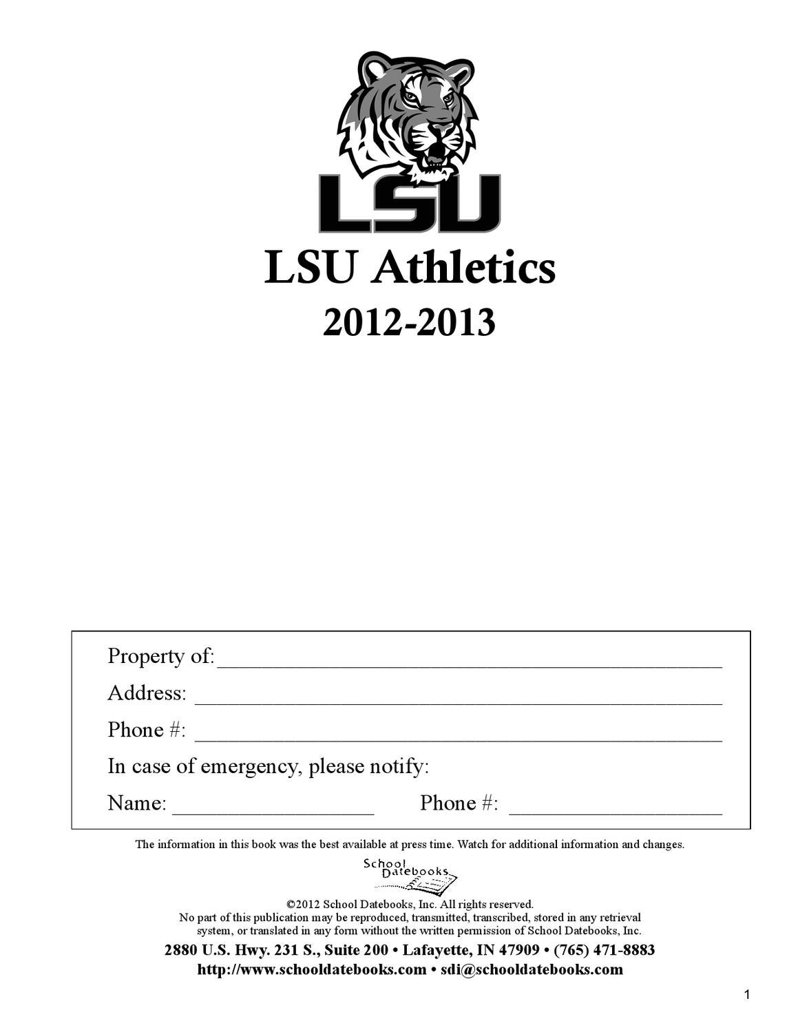 2012-13 LSU Student-Athlete Handbook by LSU Athletics - Issuu