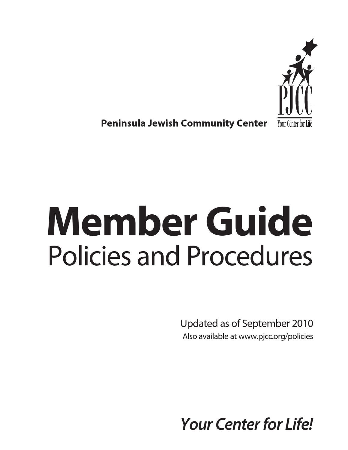 PJCC Member Guide - Sept 2010 by PJCC - Peninsula Jewish Community ...