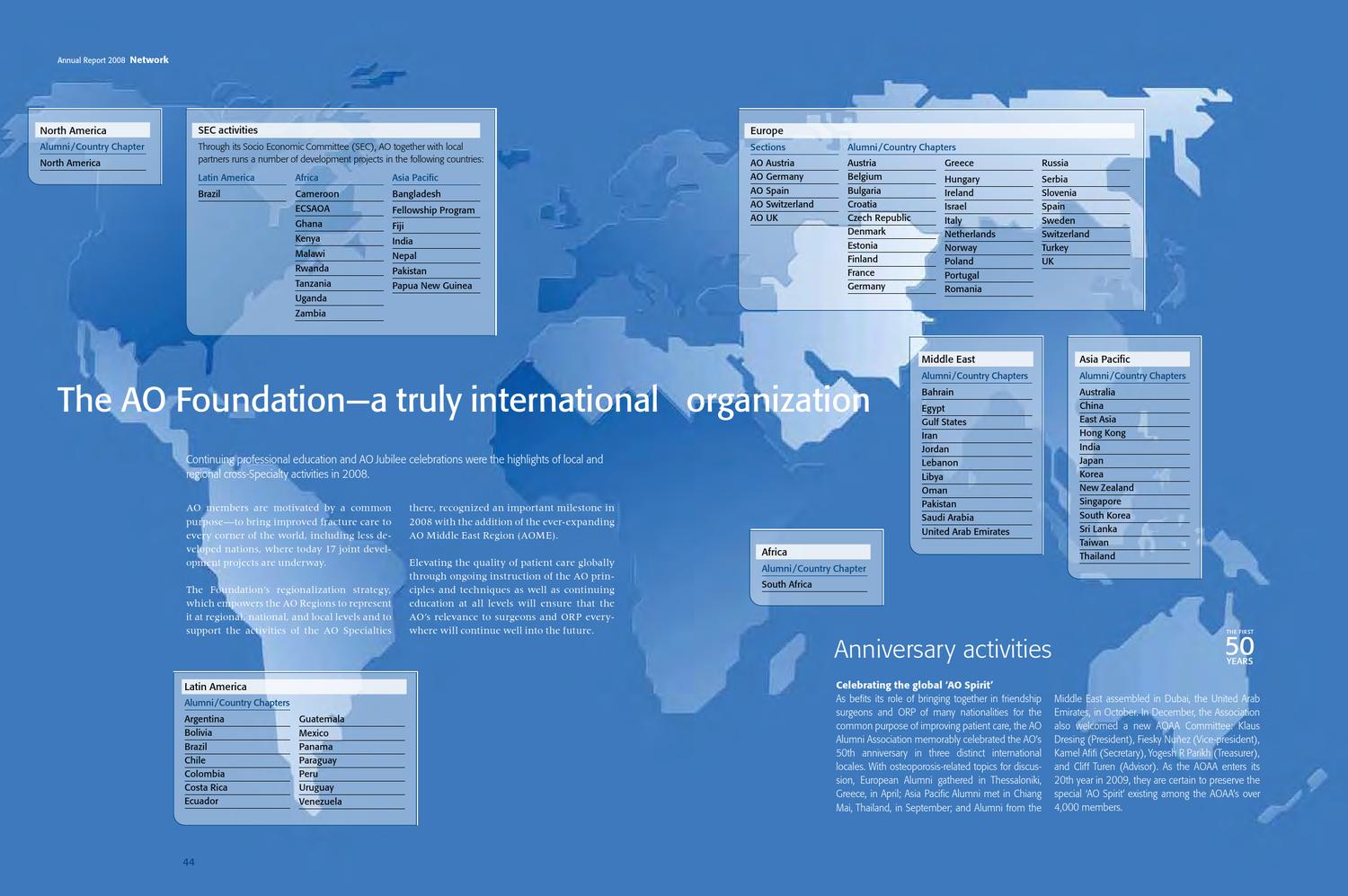 AO Foundation Annual Report 2008 by AO Foundation - Issuu