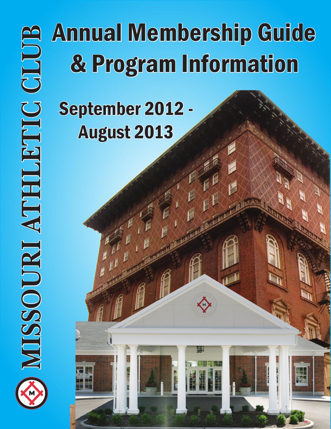 Annual Membership Guide and Program Book by Missouri Athletic Club - Issuu