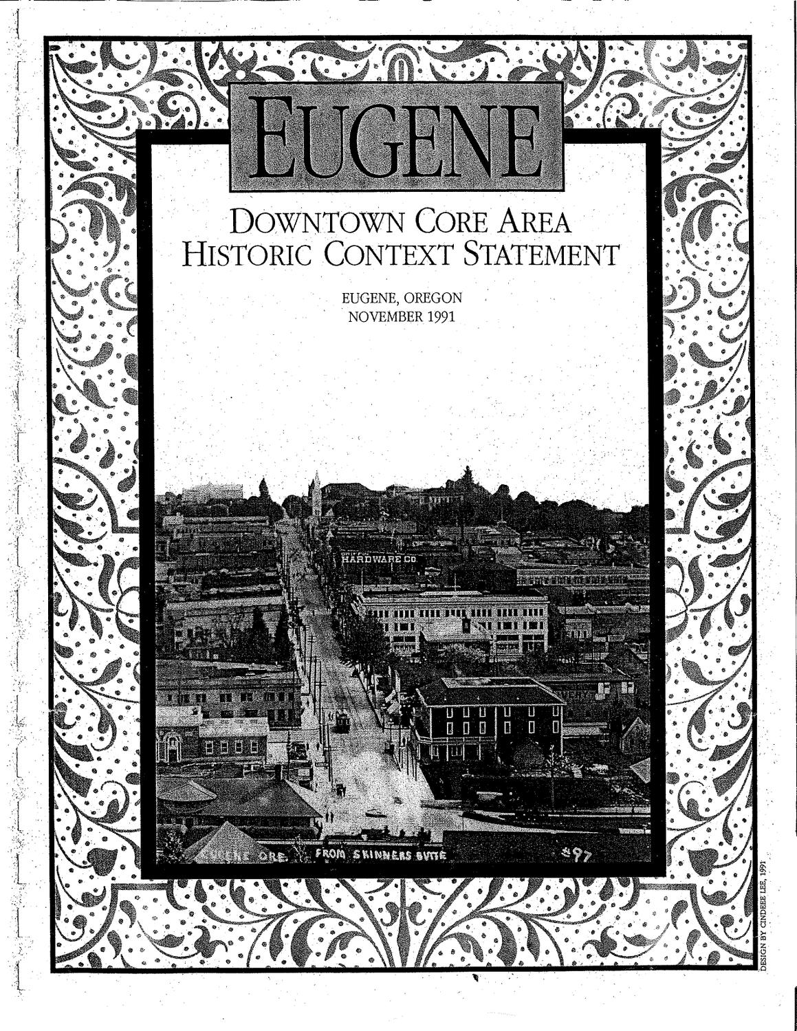 Eugene Downtown Core Area Historic Context Statement by City of Eugene ...
