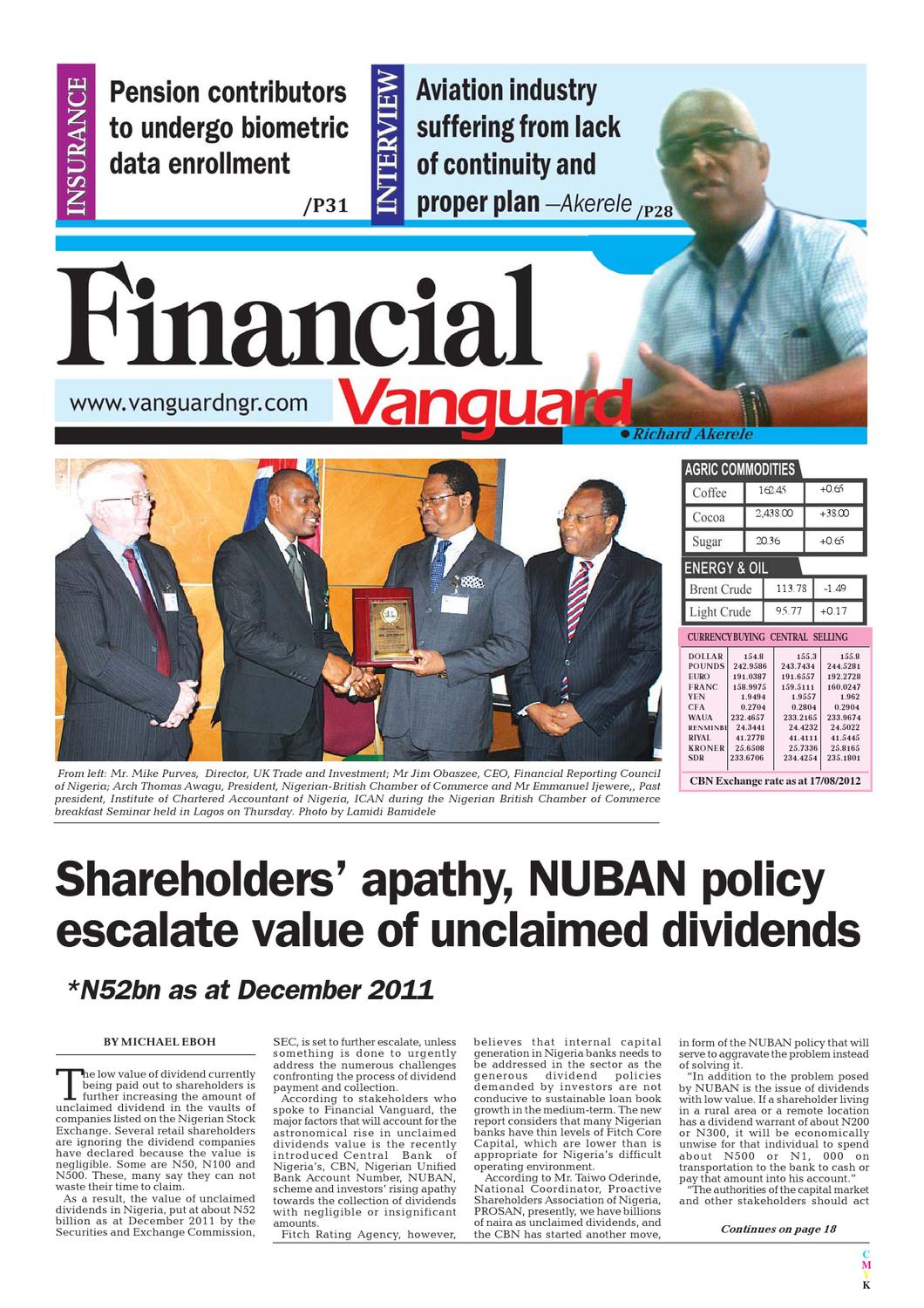 financial vanguard 20082012 by Vanguard Media Limited - Issuu