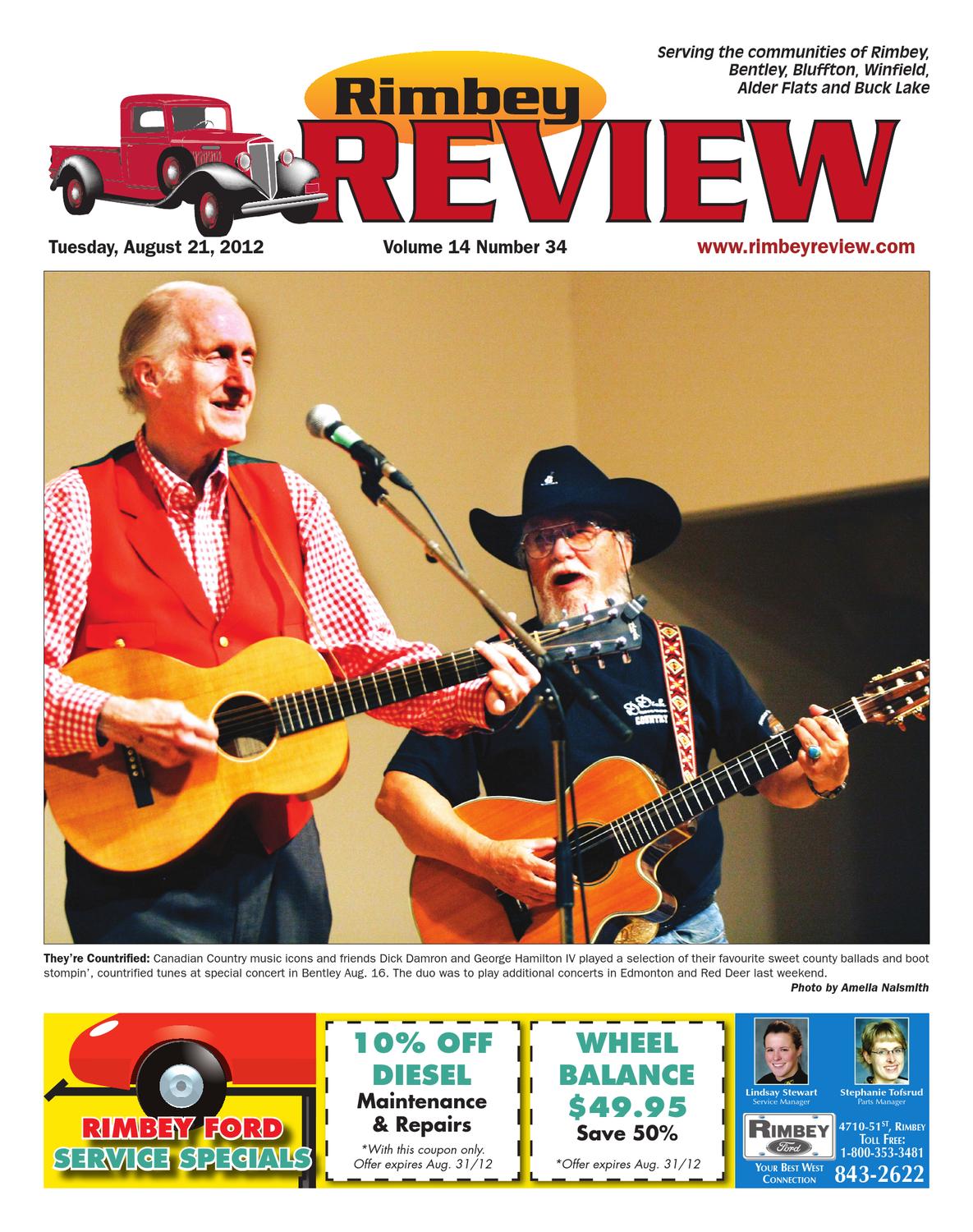 Rimbey Review, August 21, 2012 by Black Press Media Group - Issuu