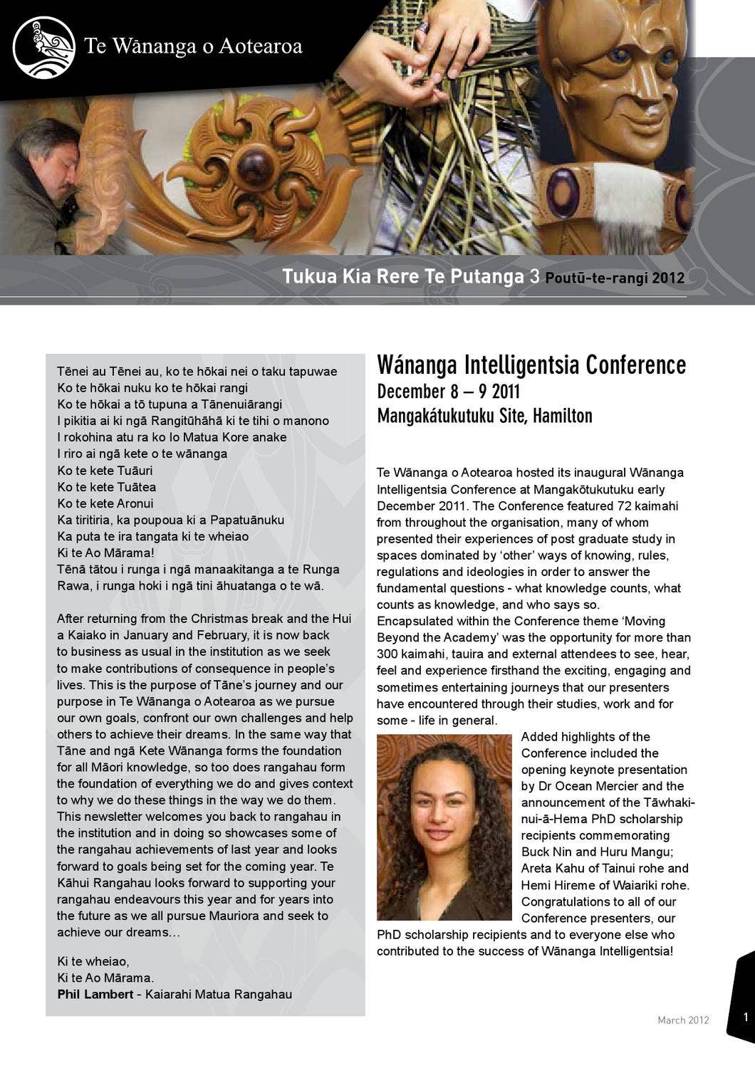 Rangahau newsletter 2012 by Te Wananga o Aotearoa - Issuu