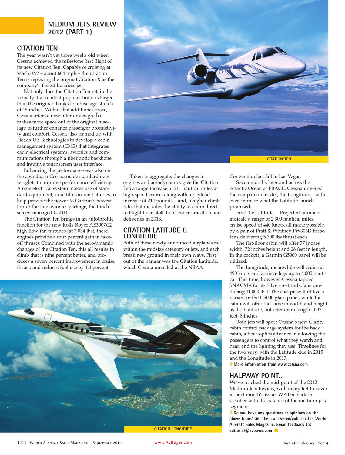 World Aircraft Sales Magazine September-12 by AvBuyer Ltd. - Issuu